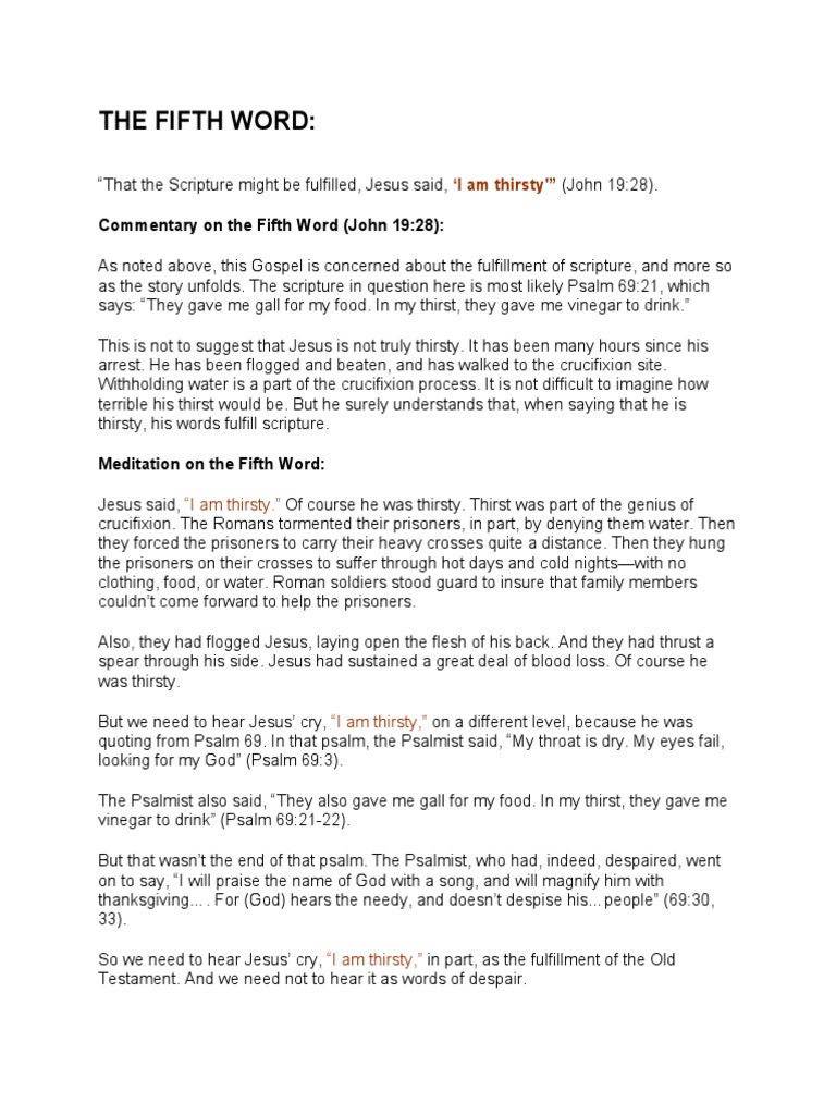 The Fifth Word | Download Free PDF | Religious Belief And Doctrine ...