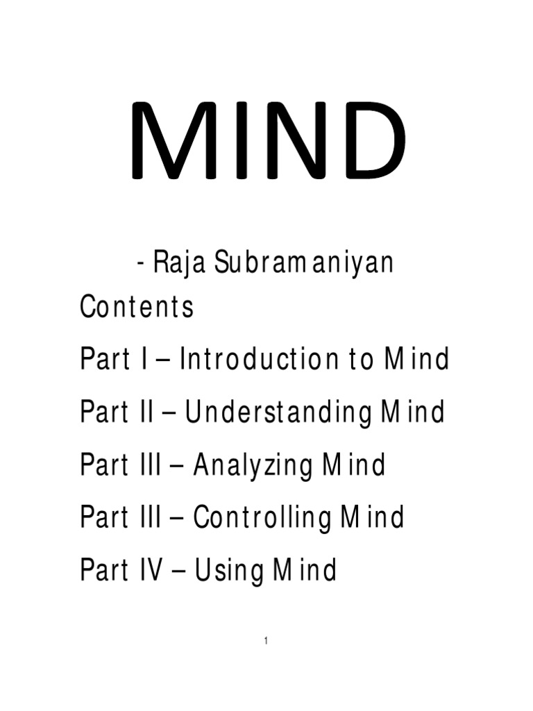 Mind Vs Brain | PDF