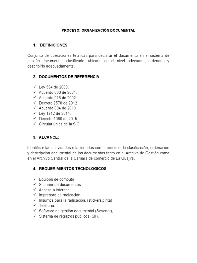 Organización Documental | PDF | Gestión de registros | Flujo de trabajo