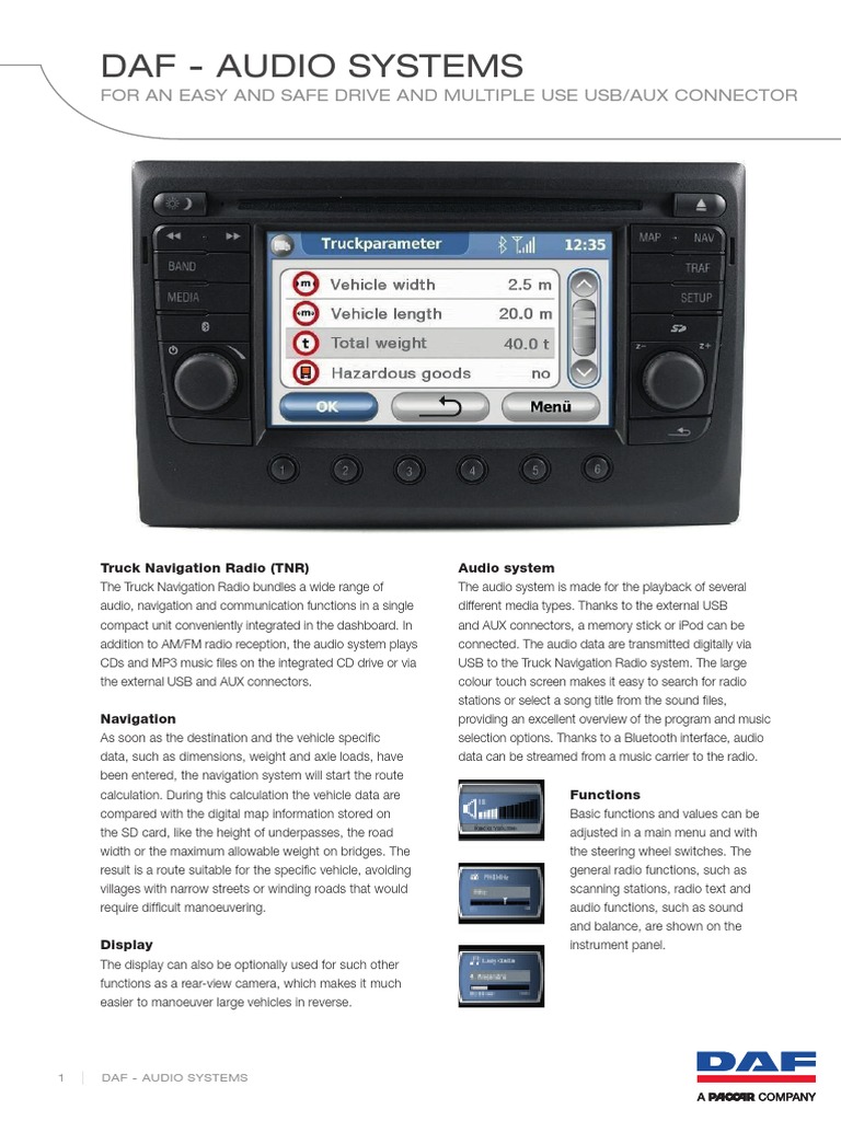 Daf Audio Systems 64739 en | PDF | Usb | Radio