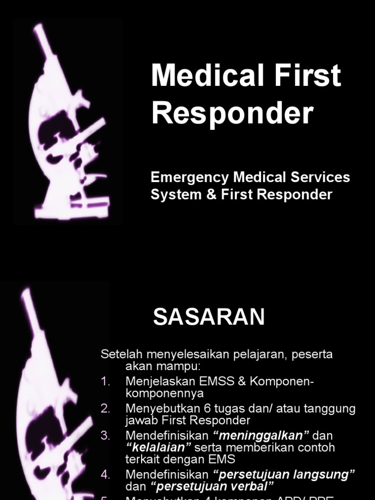 PP-MFR Modul I-1Emergency Medical Services System & First Responder | PDF | Kesehatan Holistik