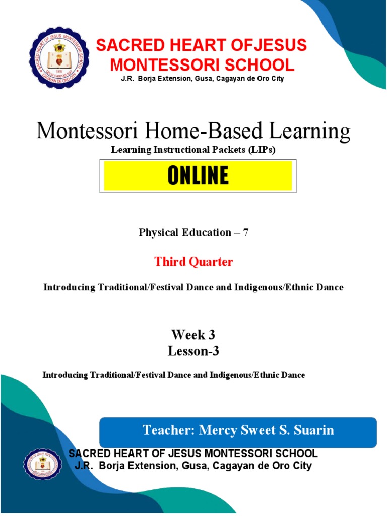 Grade 7 PE 3rd Quarter Week 3 | PDF | Dances | Learning