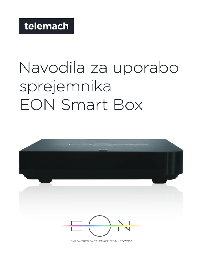 Navodila Za Uporabo Sprejemnika EON Smart Box | PDF