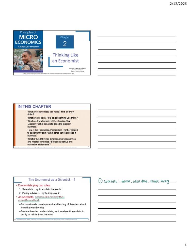 CH 2 - Thinking Like An Economist | PDF