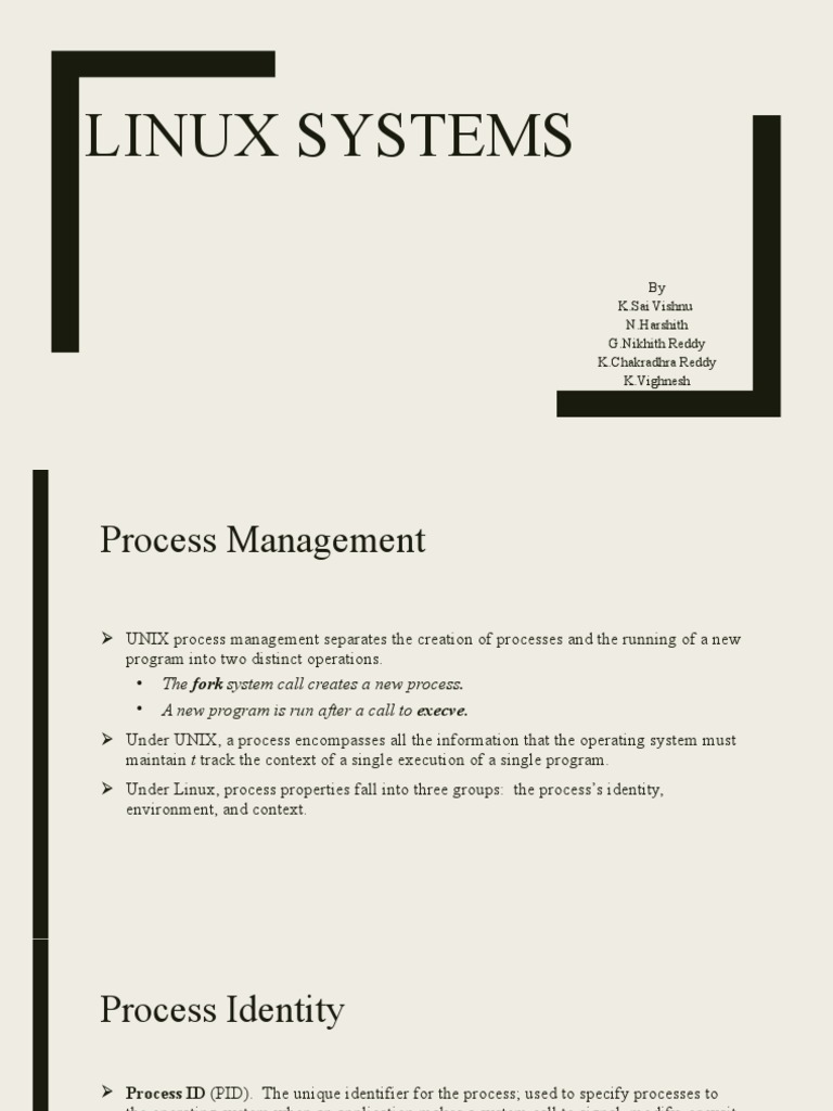 Linux Process Management Guide | PDF | Computer File | File System