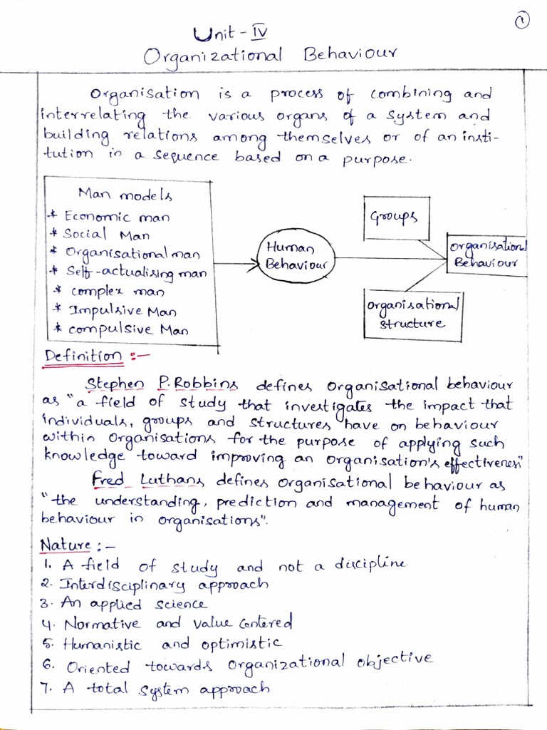 Organisational Behaviour Unit - 1 | PDF | Perception | Mental Processes