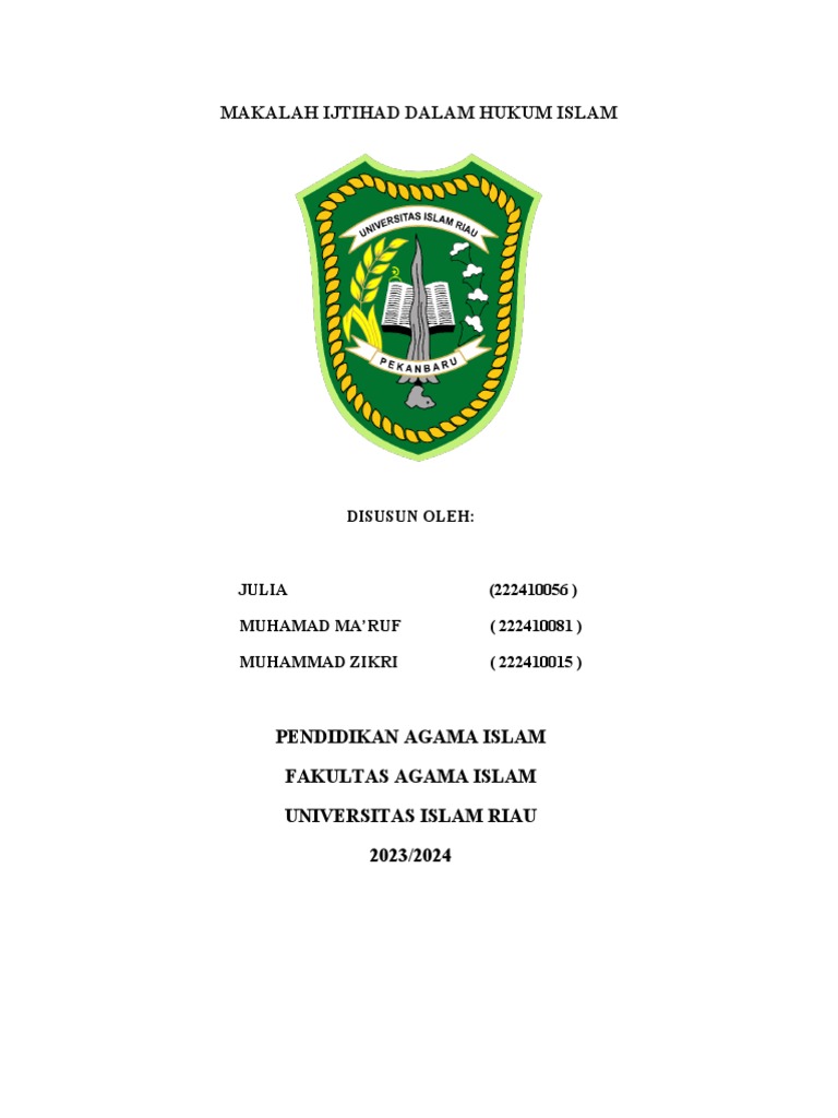 MAKALAH_IJTIHAD_DALAM_HUKUM_ISLAM_Ijtiha | PDF
