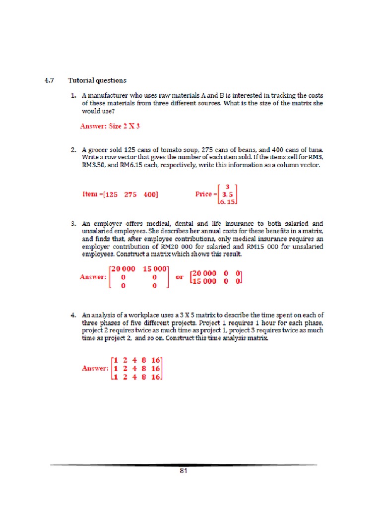 Answer Scheme Tutorial Question 4 | PDF