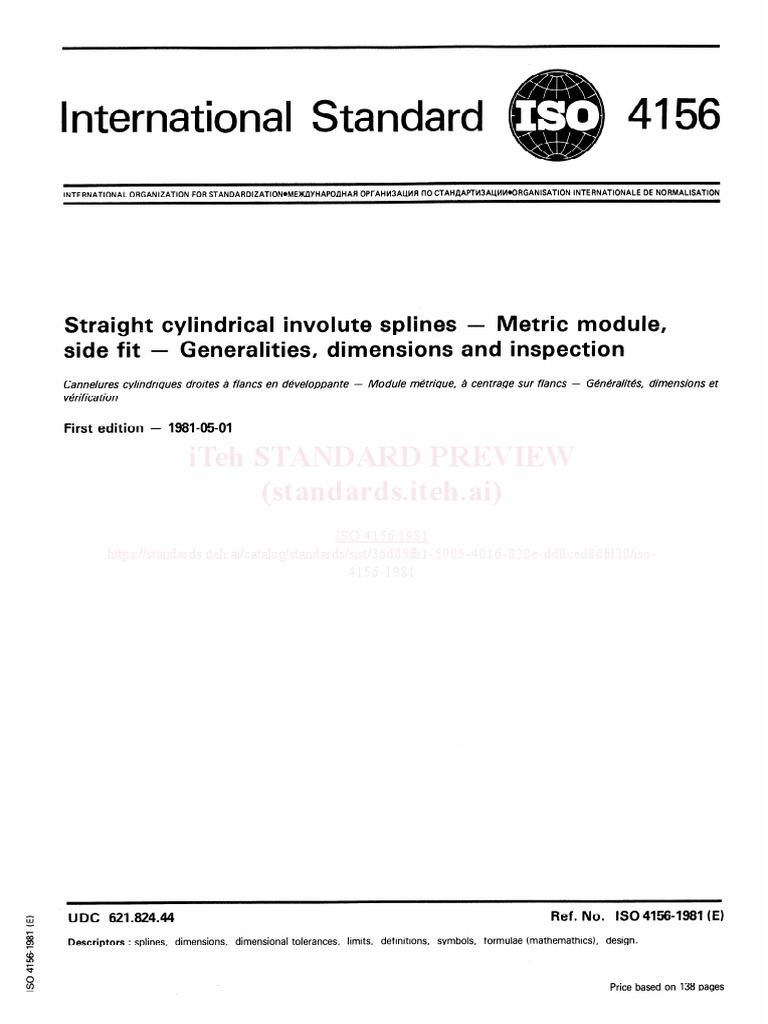 ISO-4156-1981 Preview | PDF | Engineering Tolerance | Elementary Geometry