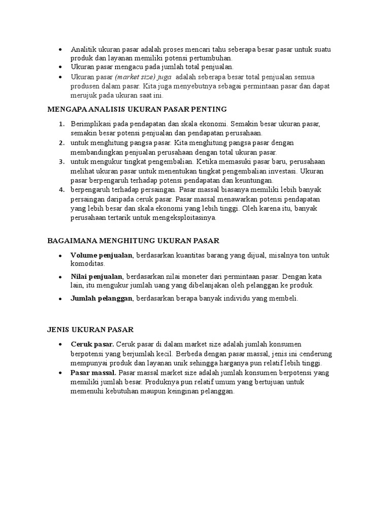 Script ADB ANALISIS UKURAN PASAR | PDF