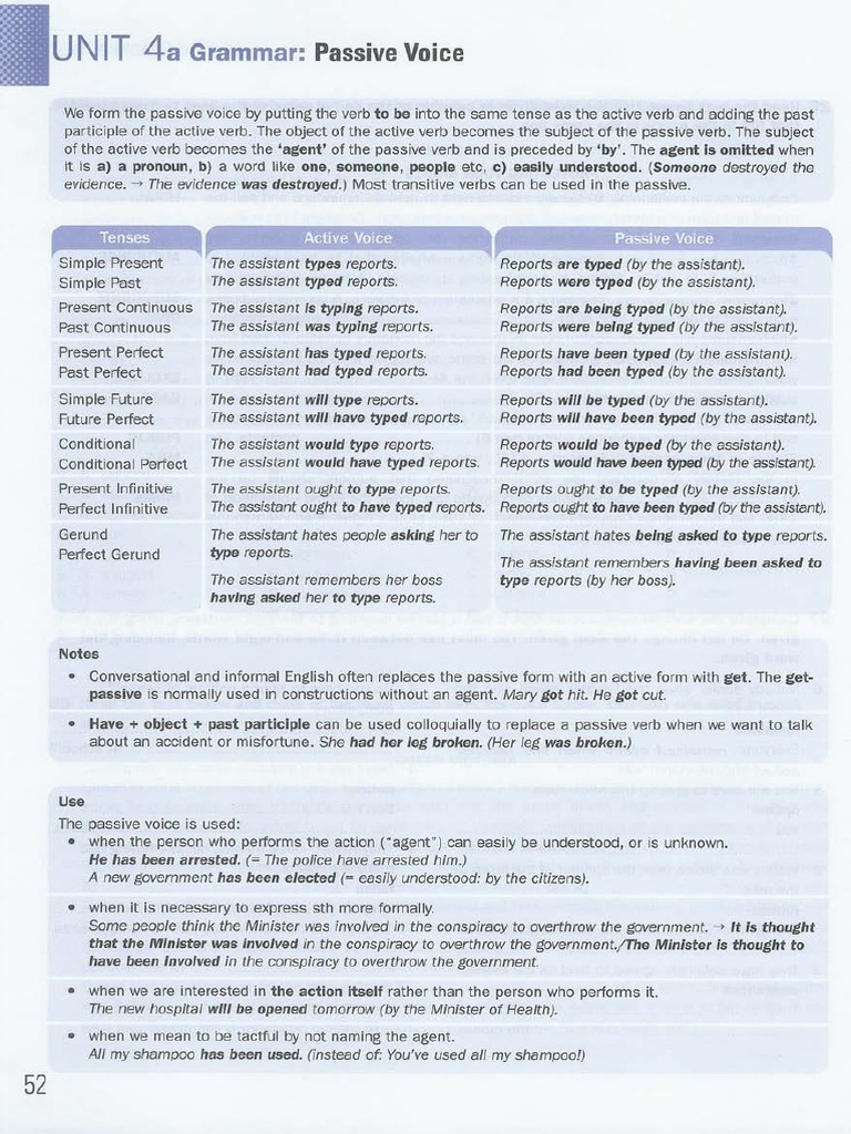 Forming the Passive Voice | PDF | Verb | Perfect (Grammar)