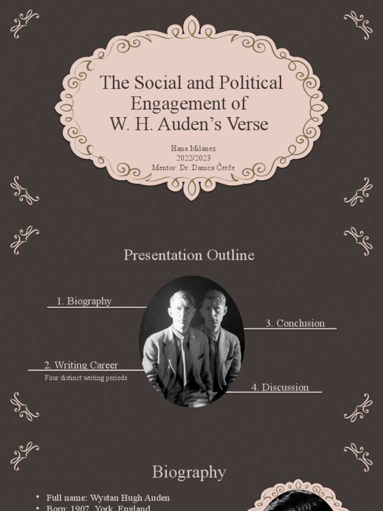 The Social and Political Engagement of W.H. Auden's Verse | PDF | Poetry
