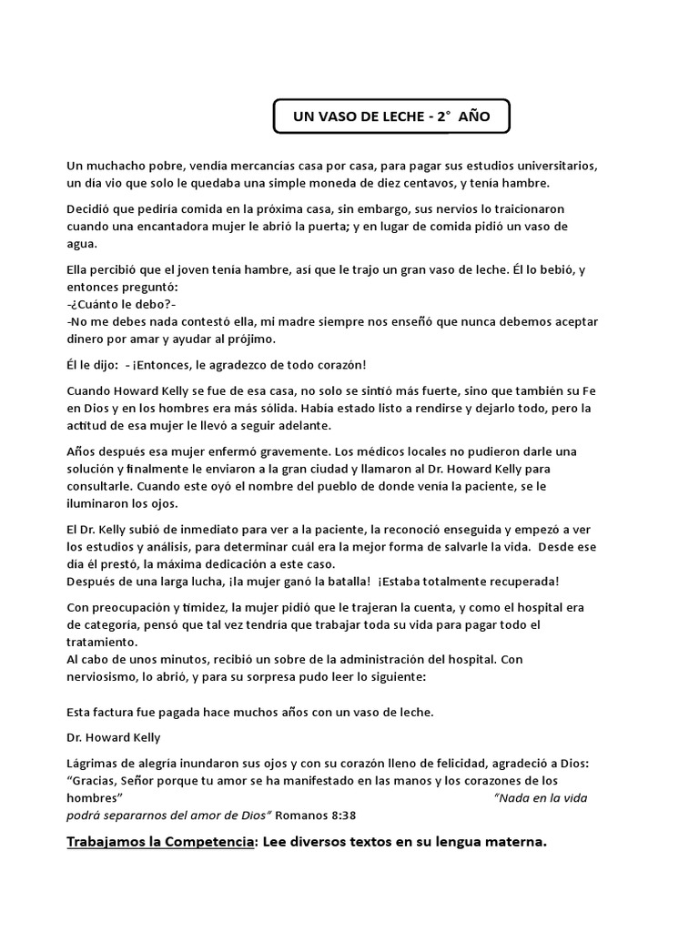 Un Vaso De Leche Pdf Amor