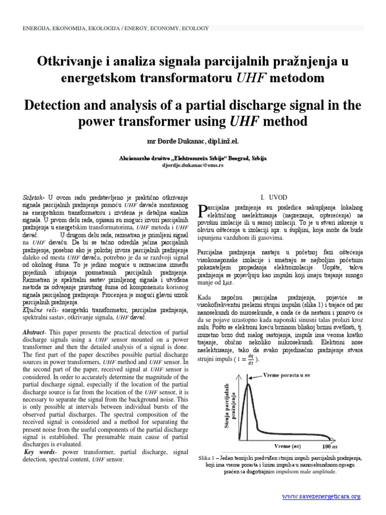 040 118 - DJordje Dukanac - Otkrivanje I Analiza Signala Parcijalnih ...