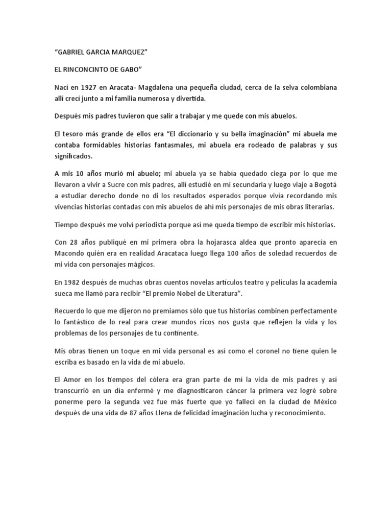 Gabriel Garcia Marquez | PDF