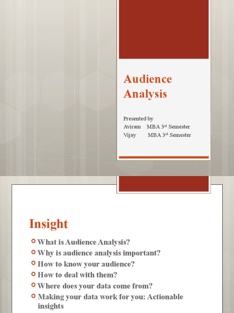 Audience Analysis | PDF | Business
