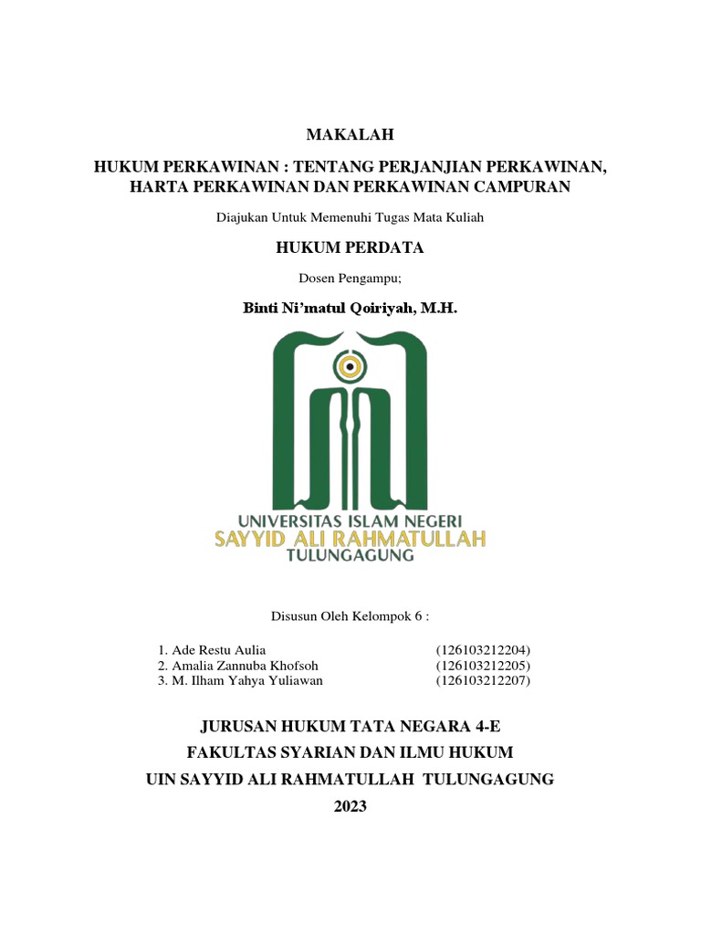 Hukum Perkawinan Perjanjian Perkawinan, Harta Perkawinan, Perkawinan ... Hukum Perkawinan Perjanjian Perkawinan, Harta Perkawinan, Perkawinan ...