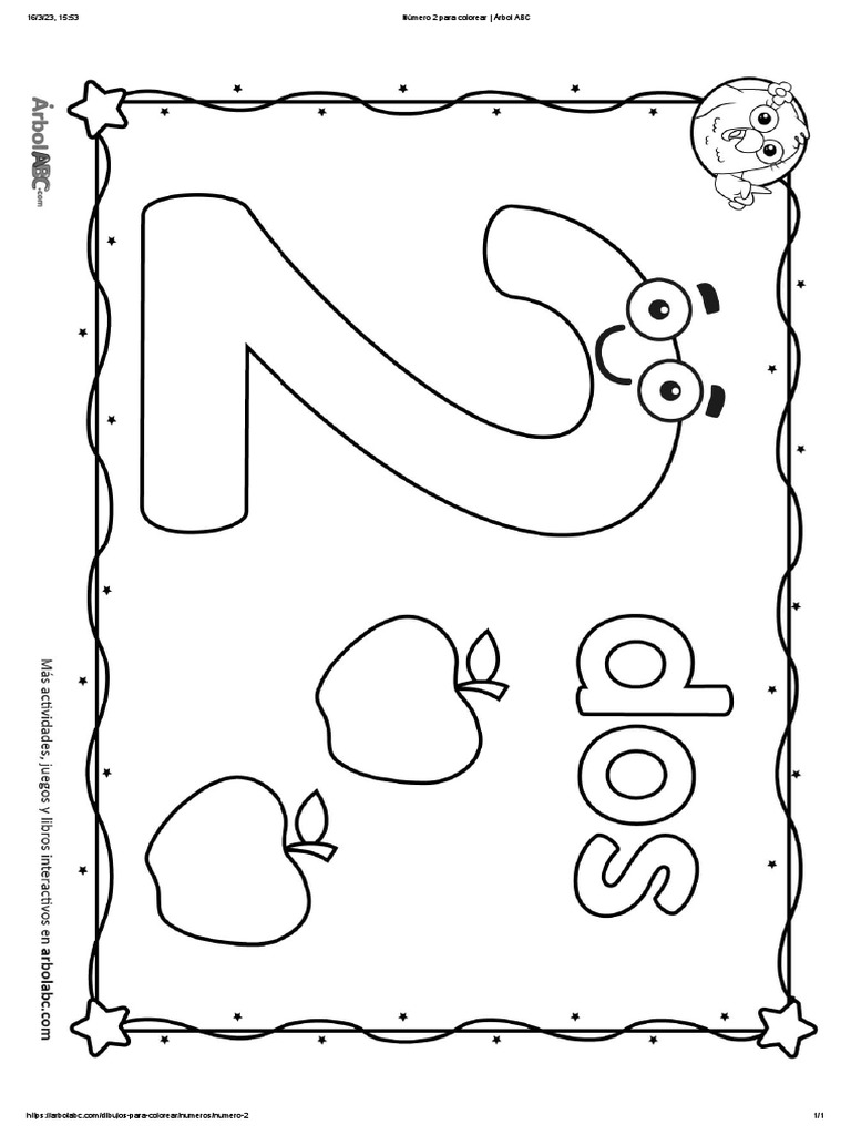 Colorea el Número 2 | PDF
