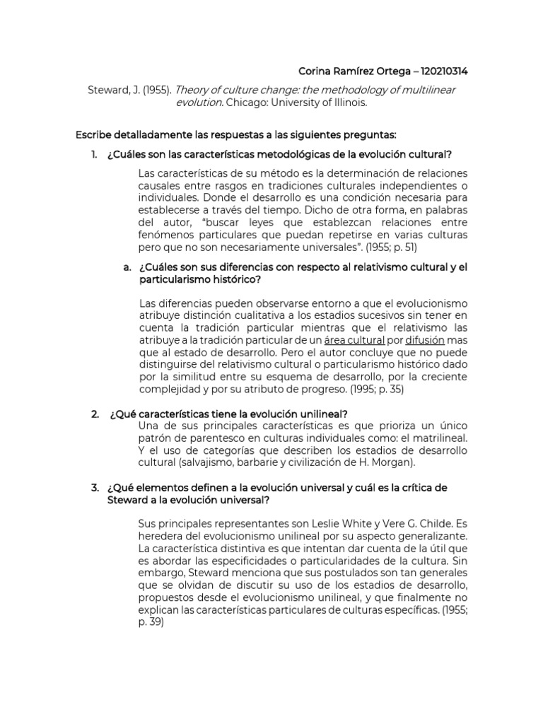 J. Steward - Evolución Multilineal | PDF | Evolución | Taxonomía (biología)