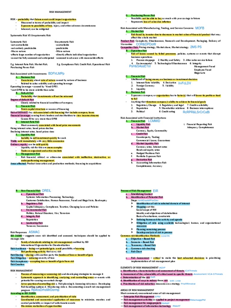 Comprehensive Risk Management Guide | PDF
