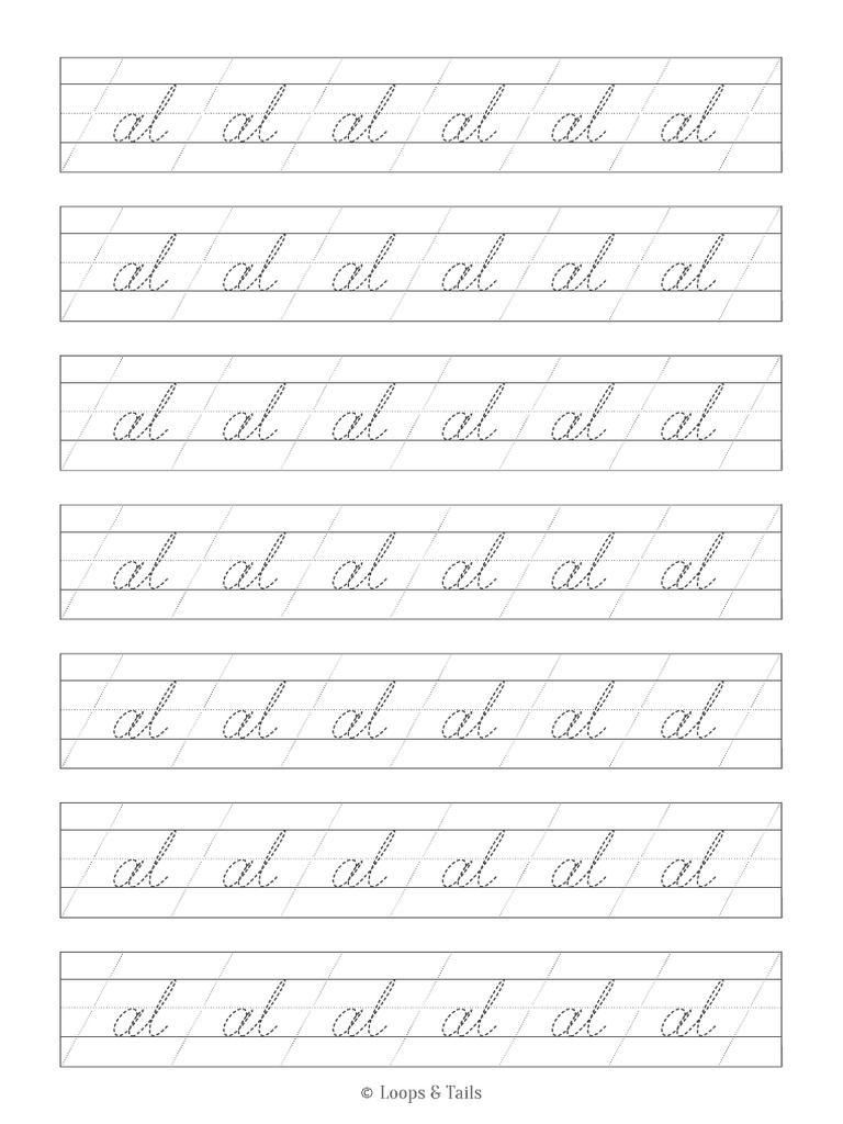 Cursive Worksheet Conneting Al PDF | PDF