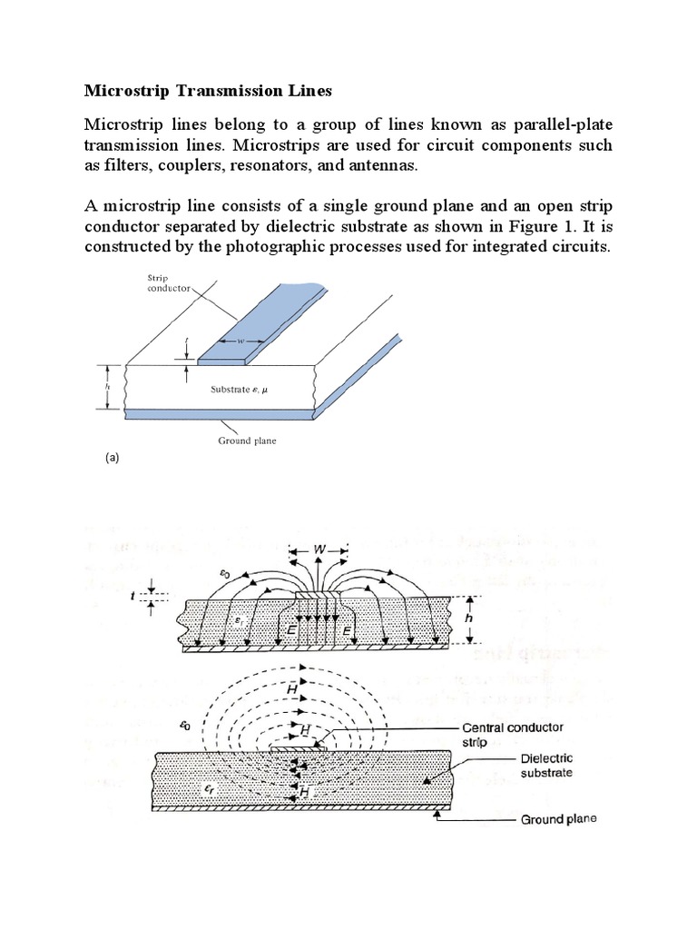 MicroStrip Lines | PDF | Transmission Line | Physical Phenomena