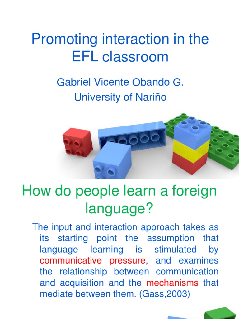Promoting Interaction in The Efl Classroom1 PDF | PDF | Second Language ...