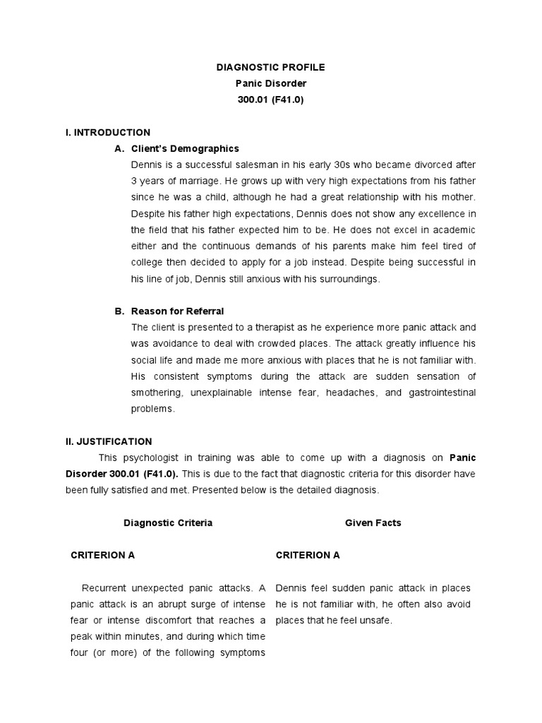 Case Study Analysis - THE CASE OF DENNIS | PDF | Anxiety Disorder ...
