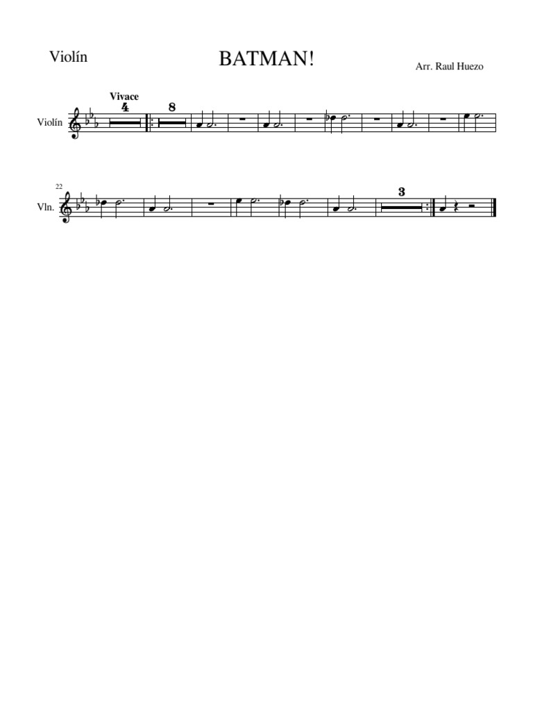 BATMAN - 1960s - Theme - For - Pep - Band (1) - Partes | PDF ...
