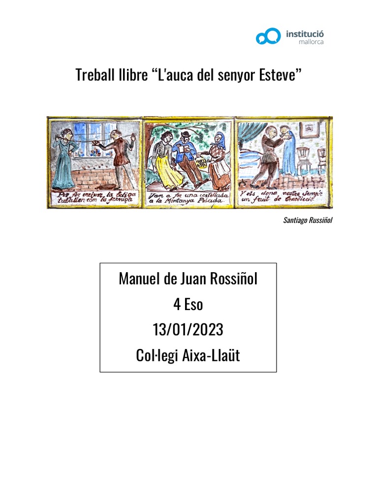 Treball Llibre "L'auca Del Senyor Esteve" PDF | PDF