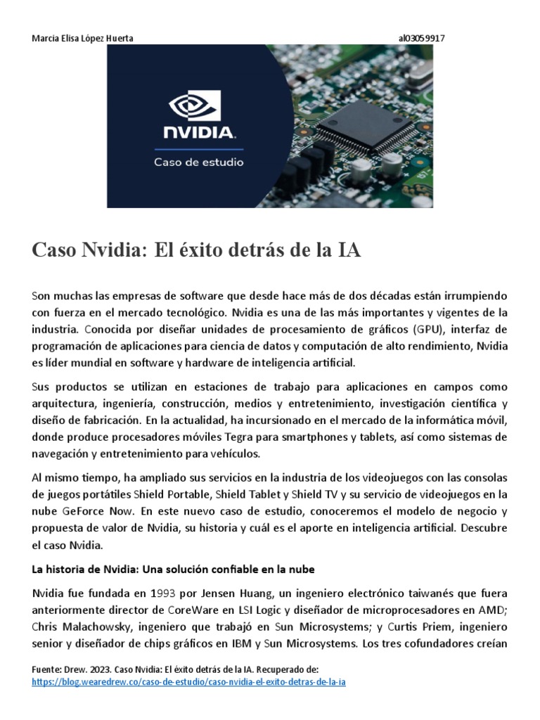 Caso Nvidia | PDF | Inteligencia artificial | Inteligencia (IA) y semántica