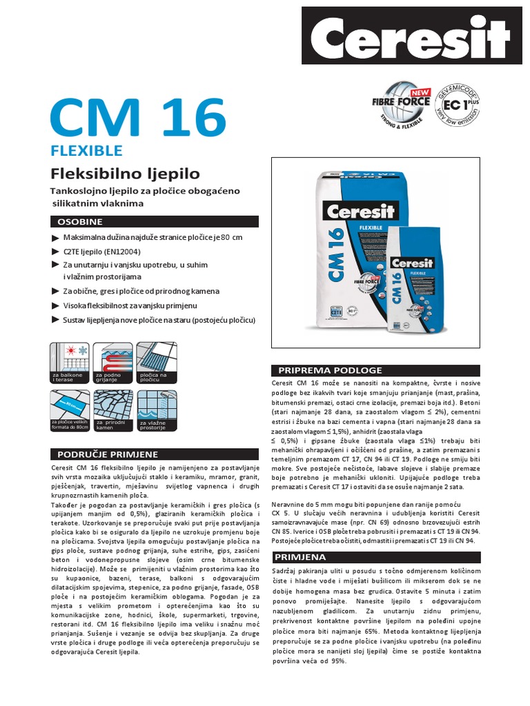 HR Ceresit Tehnički List CM16 | PDF