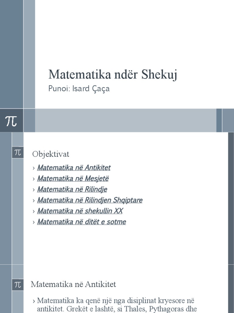 Matematika Ndër Shekuj | PDF