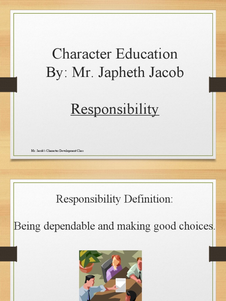 Responsibility Lesson | PDF | Psychology | Psychological Concepts