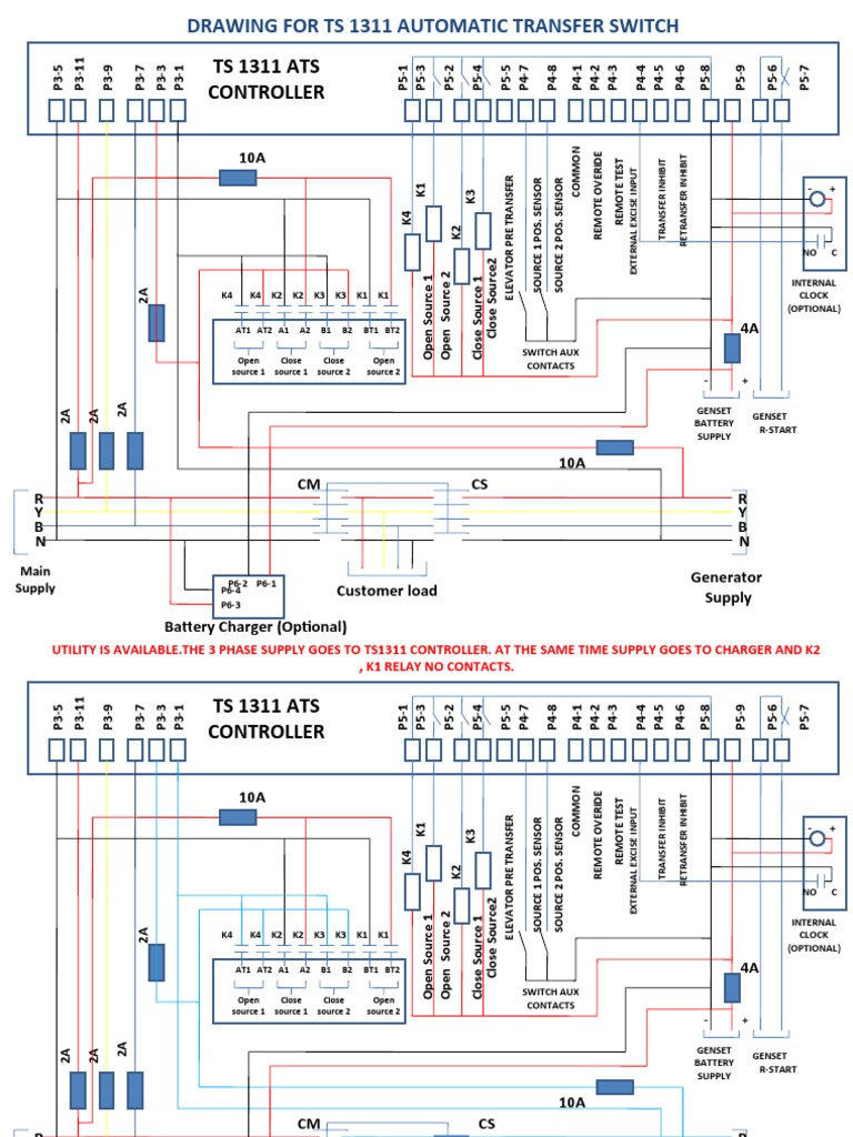 21a - Ats Wiring Diagram | PDF | Electrical Engineering | Equipment