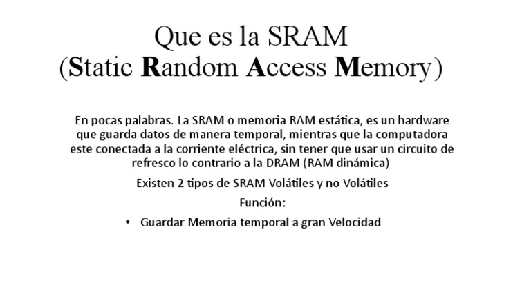 Que es la SRAM.pptx | PDF