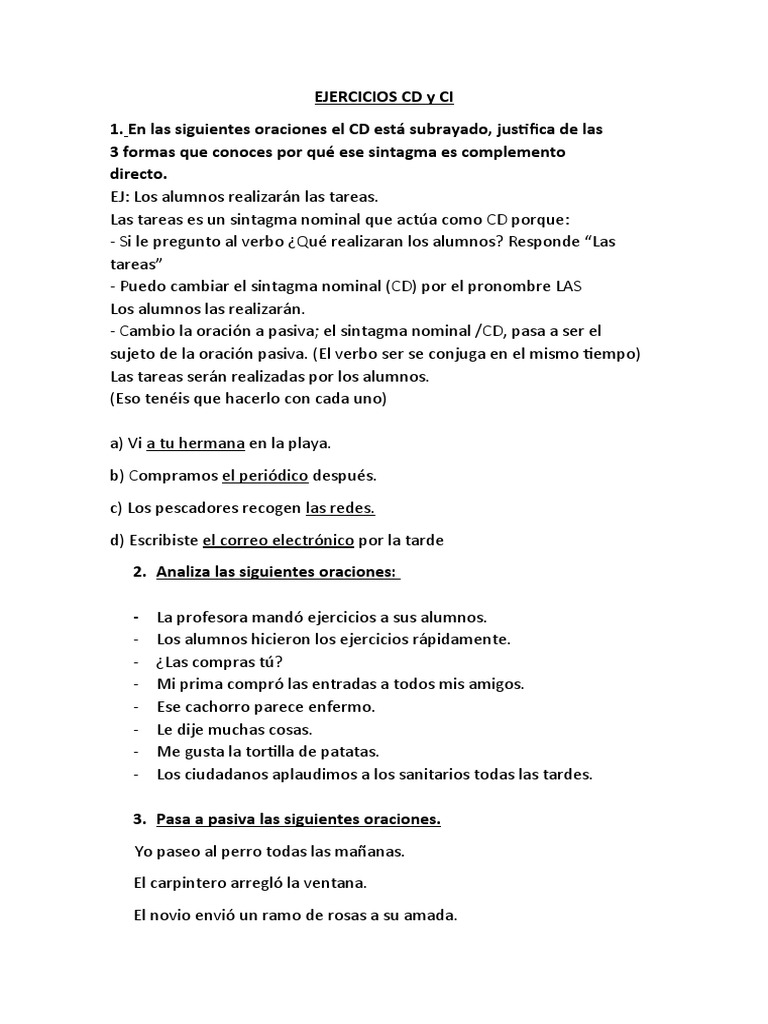 Ejercicios CD CI 2 | PDF