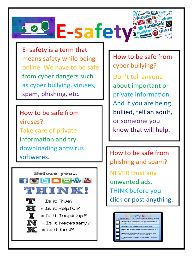 E Safety Poster Pdf