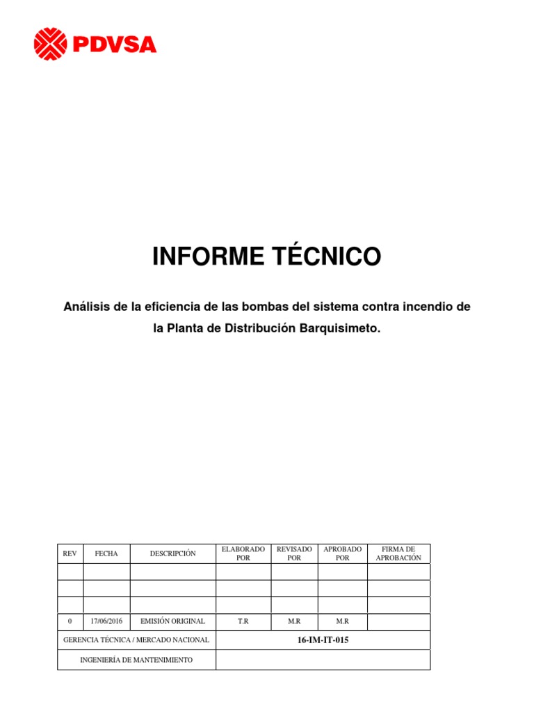 Inspección Sci Barquisimeto 2016 | PDF | Bomba | Calibración
