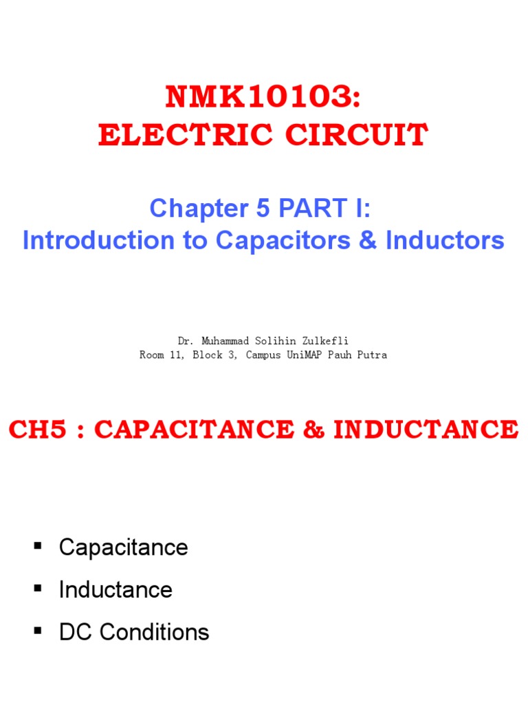 Chapter 5 - Intro Capacitors - Inductors - Part I | PDF | Capacitor | Inductance