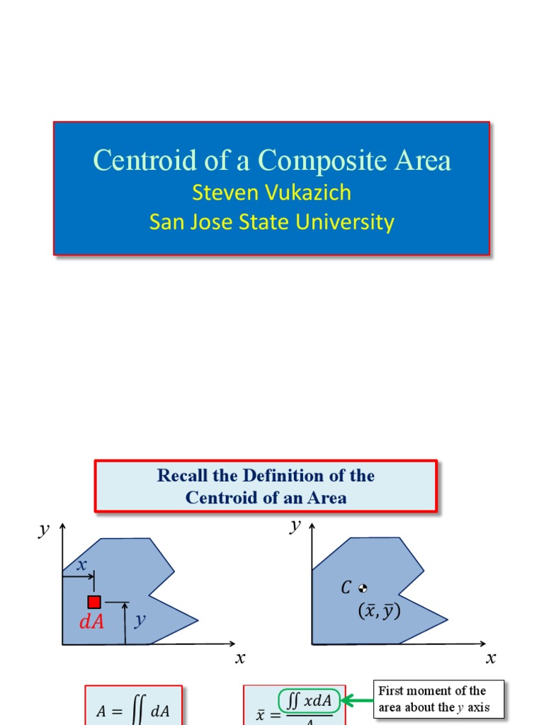 95.5.3 Centroid of A Composite Area | PDF | Geometry | Elementary Geometry