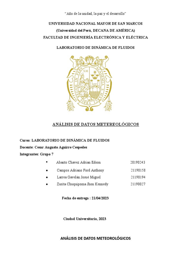 Analisis de Datos Metereologicos | PDF | Desviación Estándar | Herida