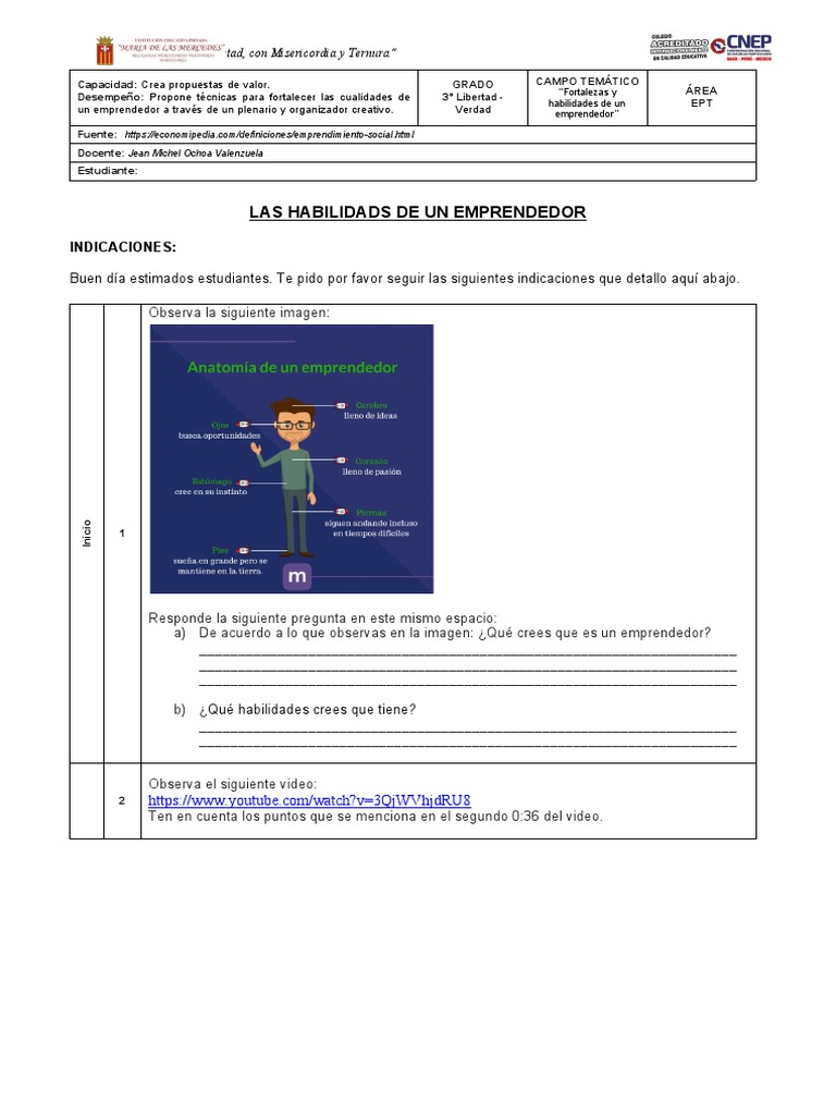 Ficha de Ept 3° 1 | PDF