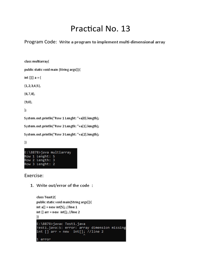 Practical No. 13 | PDF