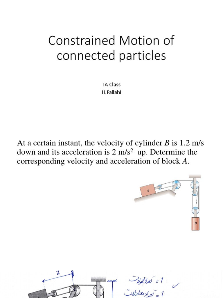 Constrained Motion Analysis of Connected Particles | PDF | Science ...