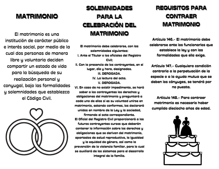 Requisitos legales para contraer matrimonio en México | PDF ...
