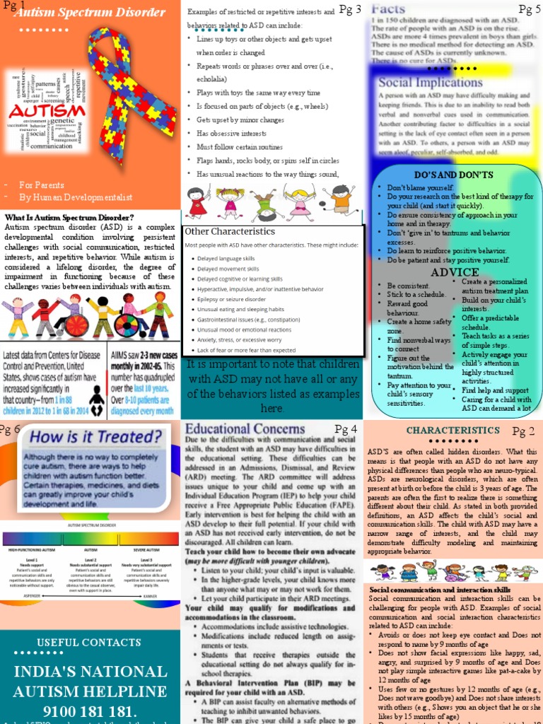Brochure Asd - Parents | PDF | Autism Spectrum | Cognition