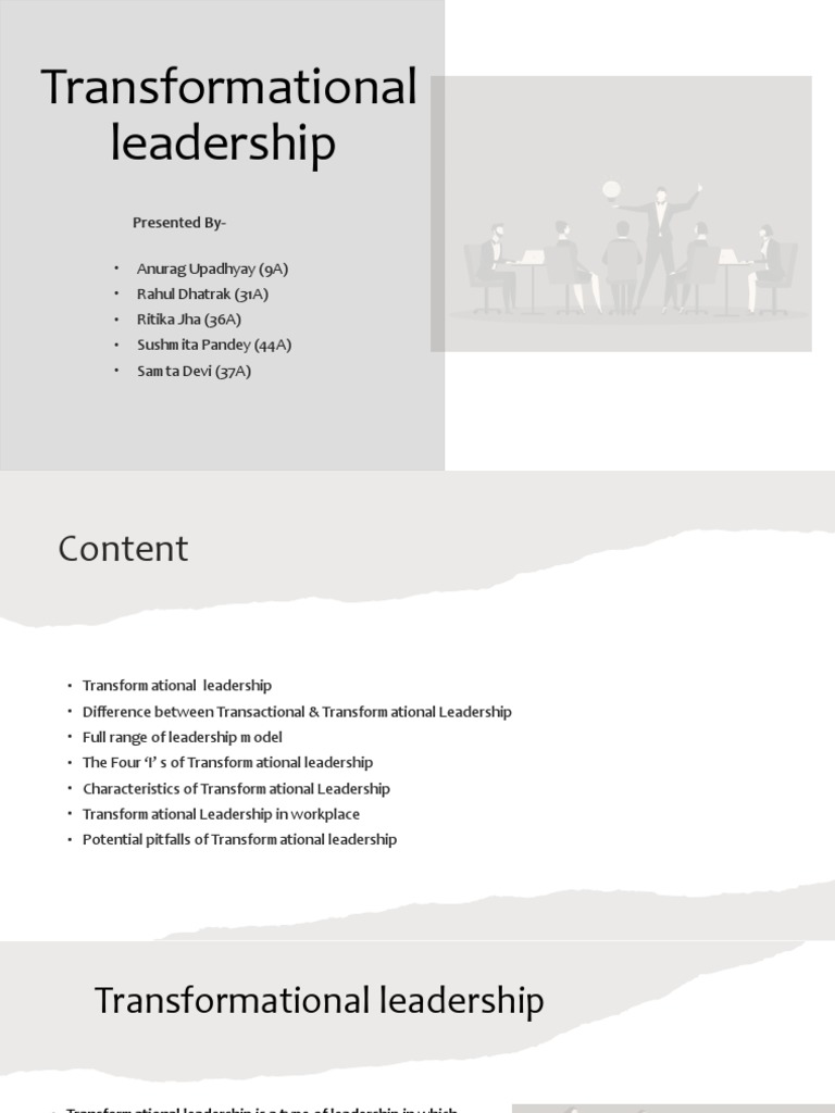 Transformational Leadership - V1 | PDF | Transformational Leadership | Leadership