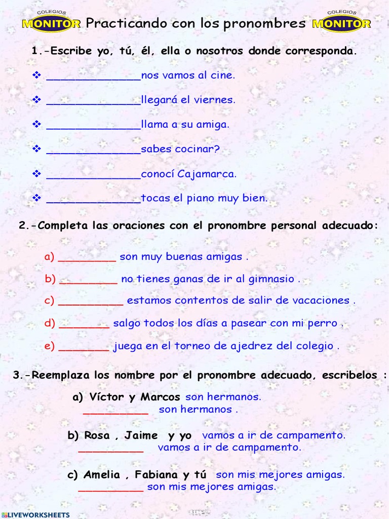 Ficha z c y pronombres | PDF