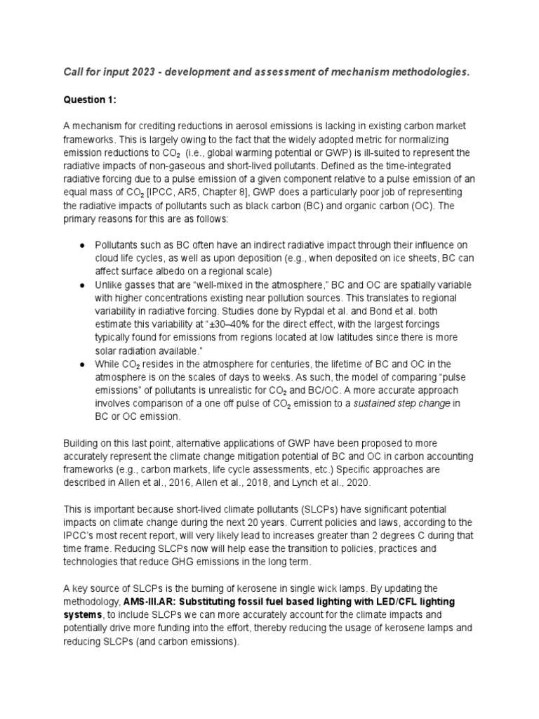 Methodologies Requirements Input UTL PDF | PDF | Greenhouse Gas ...